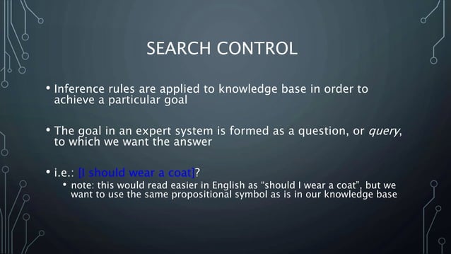 Expert System (Forward and Backward Chaining) | PPT