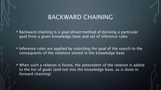 Expert System (Forward and Backward Chaining) | PPT