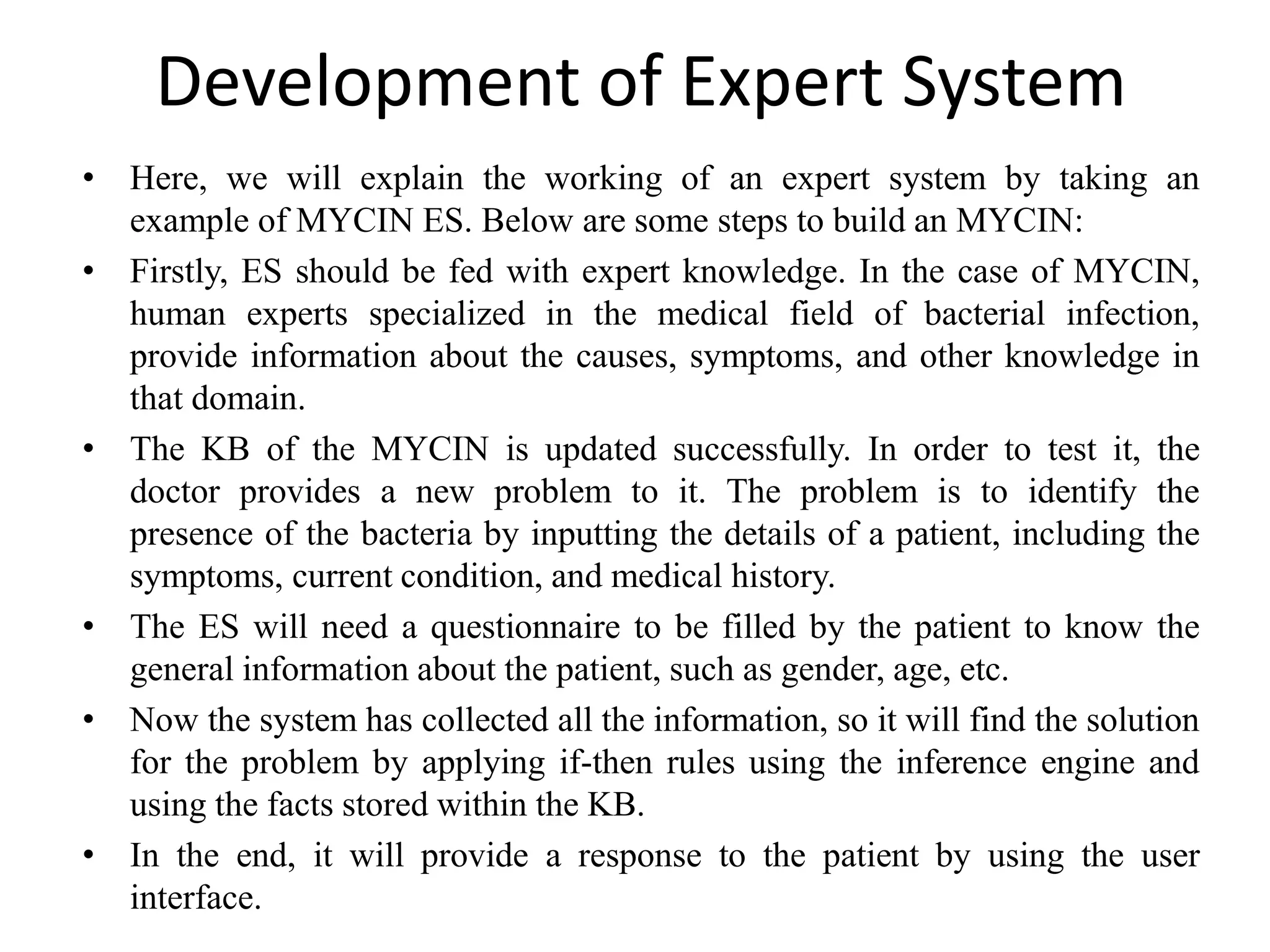 Expert System in Artificial Intelligence | PPTX
