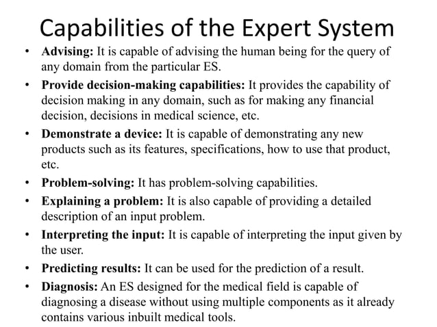 Expert System in Artificial Intelligence | PPTX | Artificial Intelligence | Technology & Computing