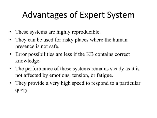 Expert System in Artificial Intelligence | PPTX | Artificial ...
