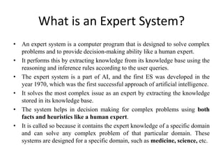 Expert System in Artificial Intelligence | PPTX