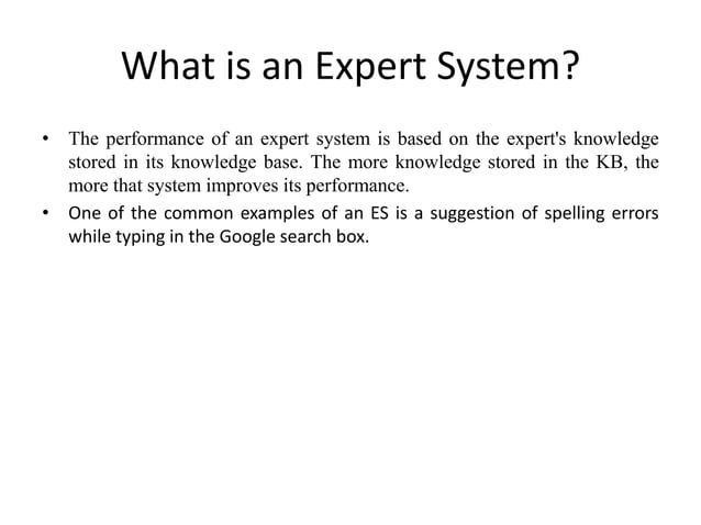 Expert System in Artificial Intelligence | PPTX | Artificial ...