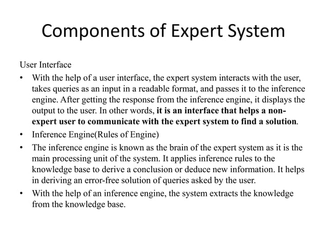 Expert System in Artificial Intelligence | PPTX | Artificial ...