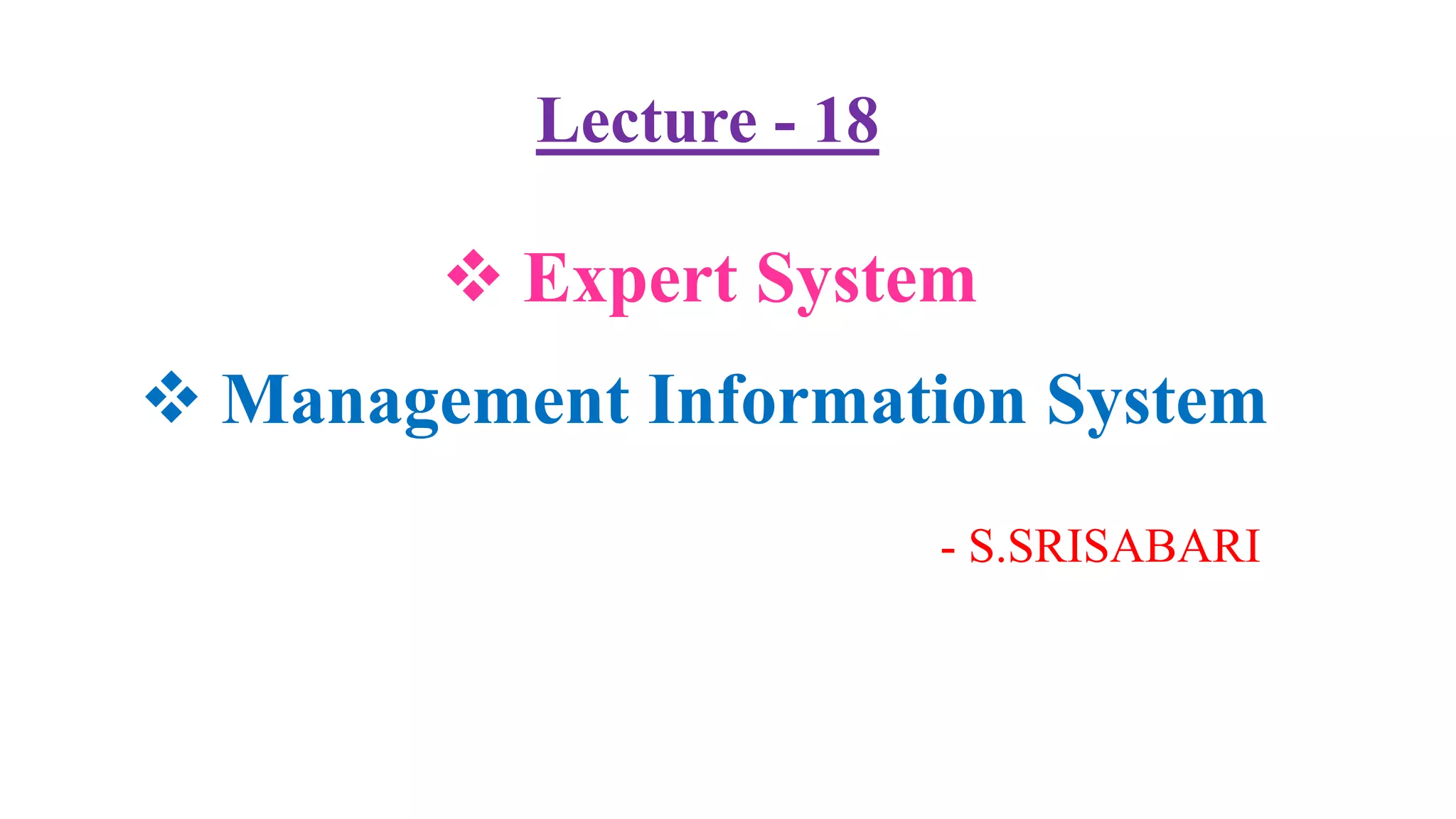Expert System & MIS.pptx