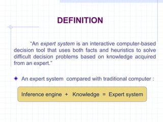 Expert system in computer | PPTX