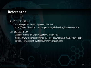 Expert system presentation | PPTX