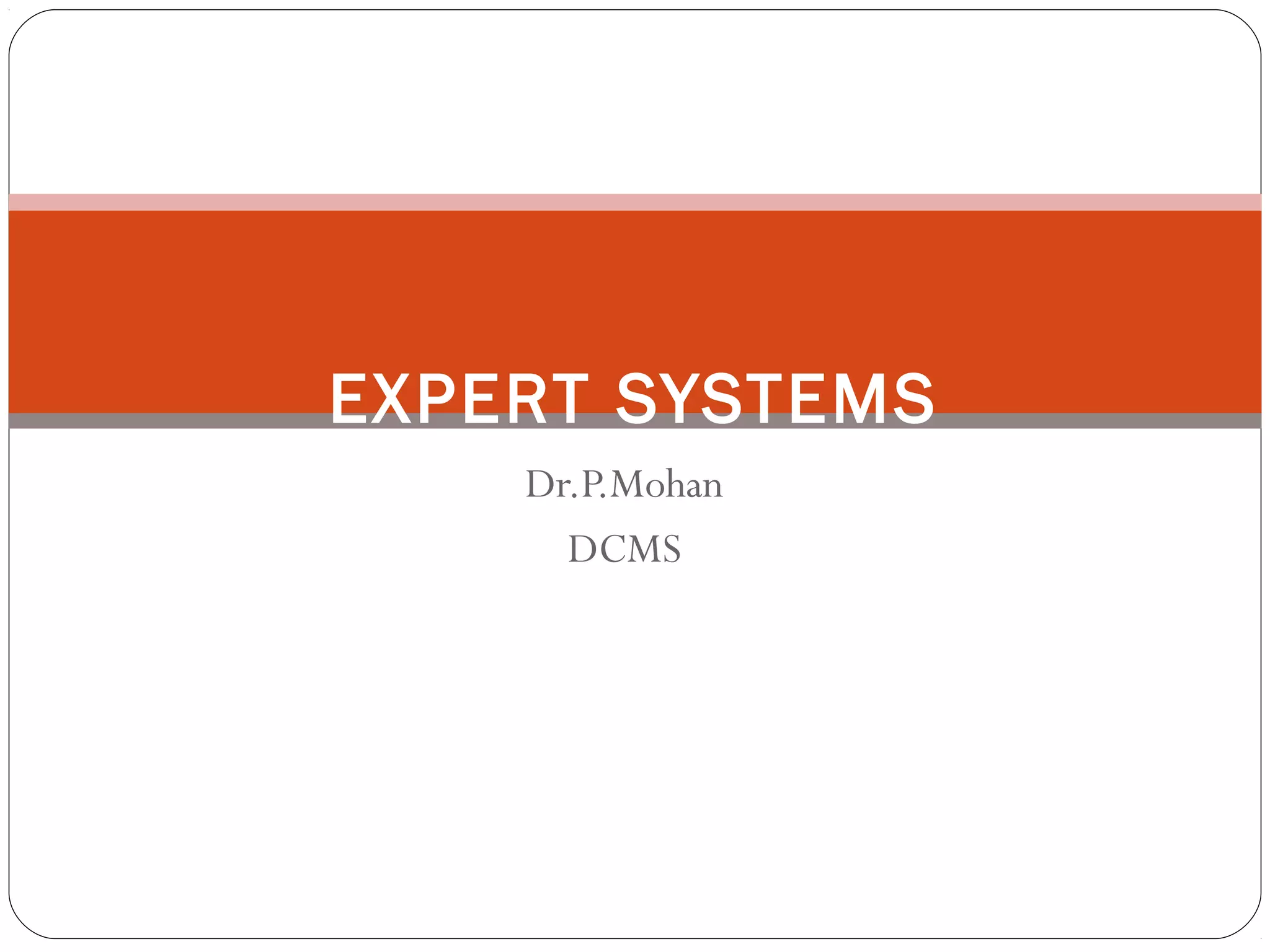 Expert systems | PPT