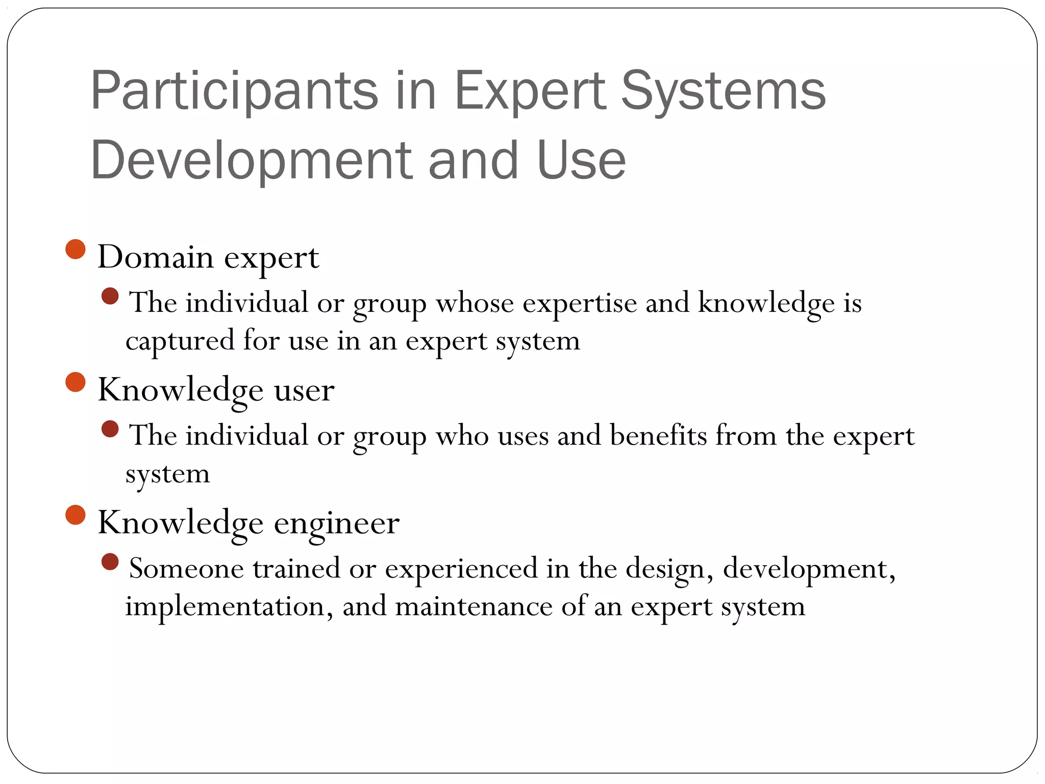Expert systems | PPT