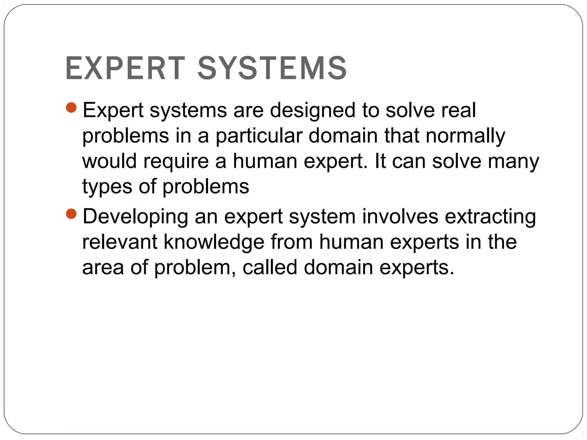 Expert systems | PPT