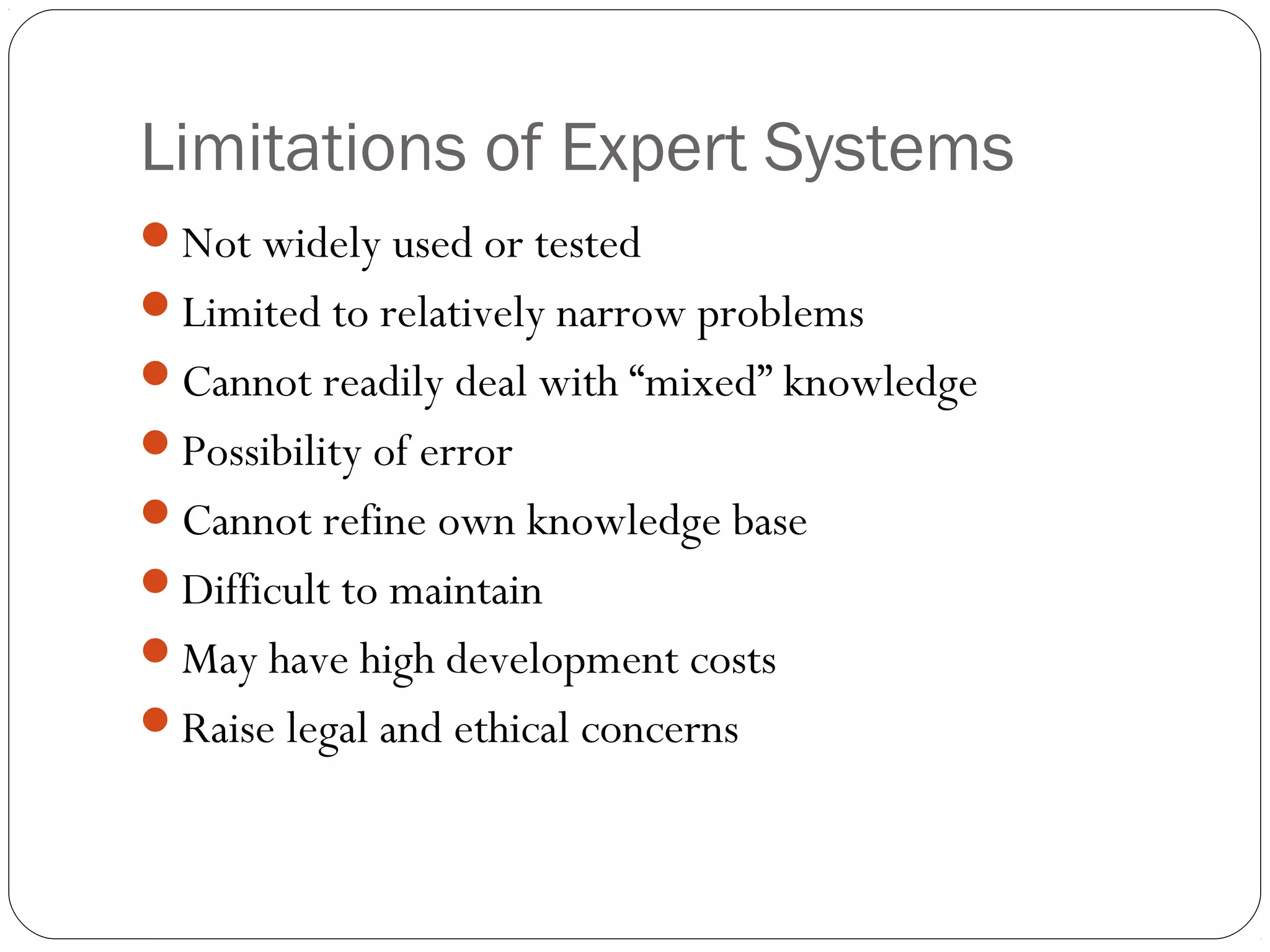 Expert systems | PPT