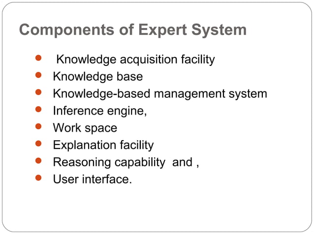 Expert systems | PPT