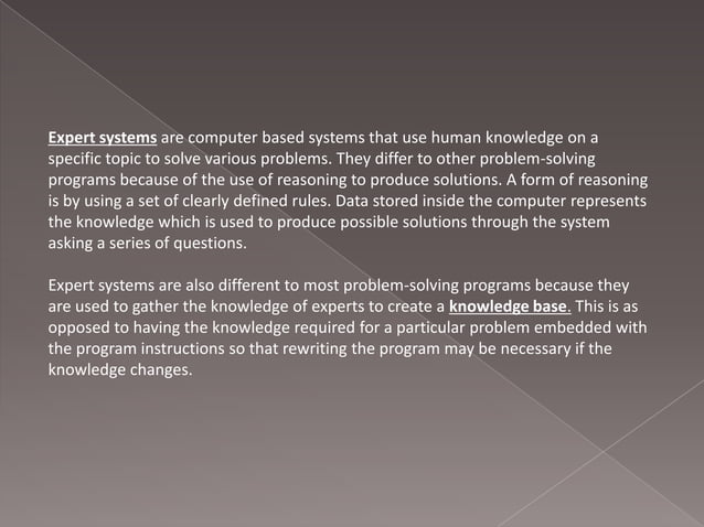 Expert Systems | PPT