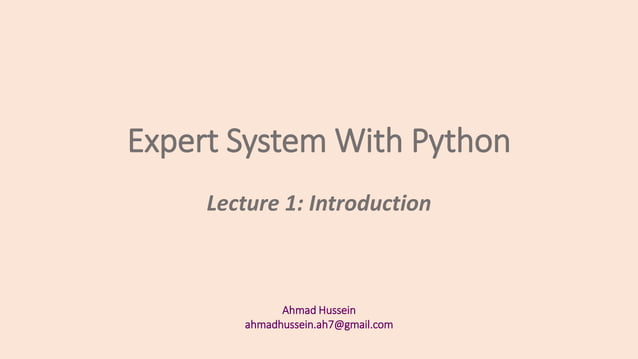Expert System With Python -1 | PDF