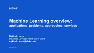 Machine Learning Overview | PPT
