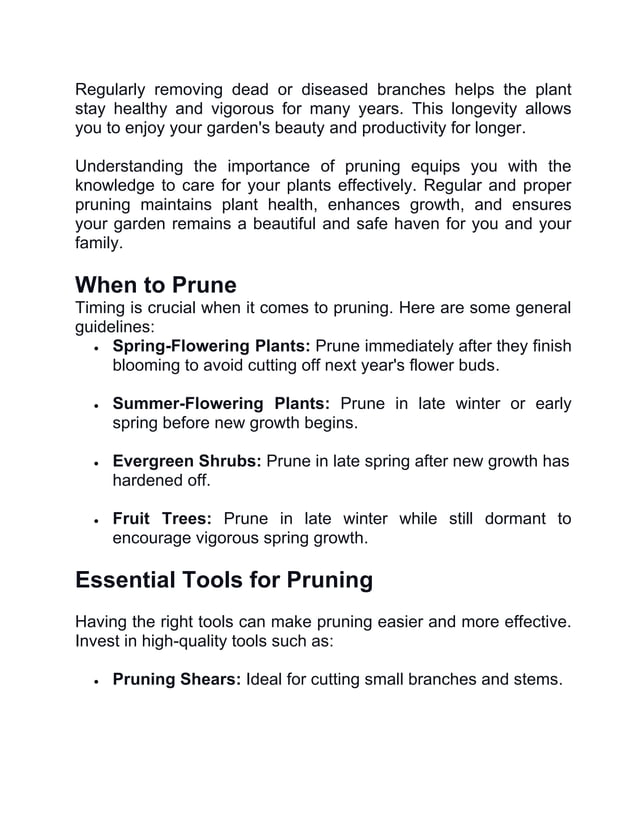 Expert Tips for Pruning Your Plants.pdf. | PDF