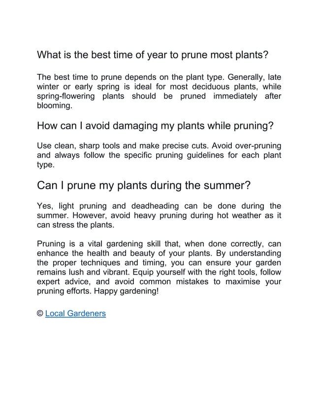 Expert Tips for Pruning Your Plants.pdf. | PDF