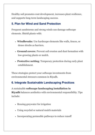 Expert Tips for Successful Softscape Landscaping Installation in Riyadh ...