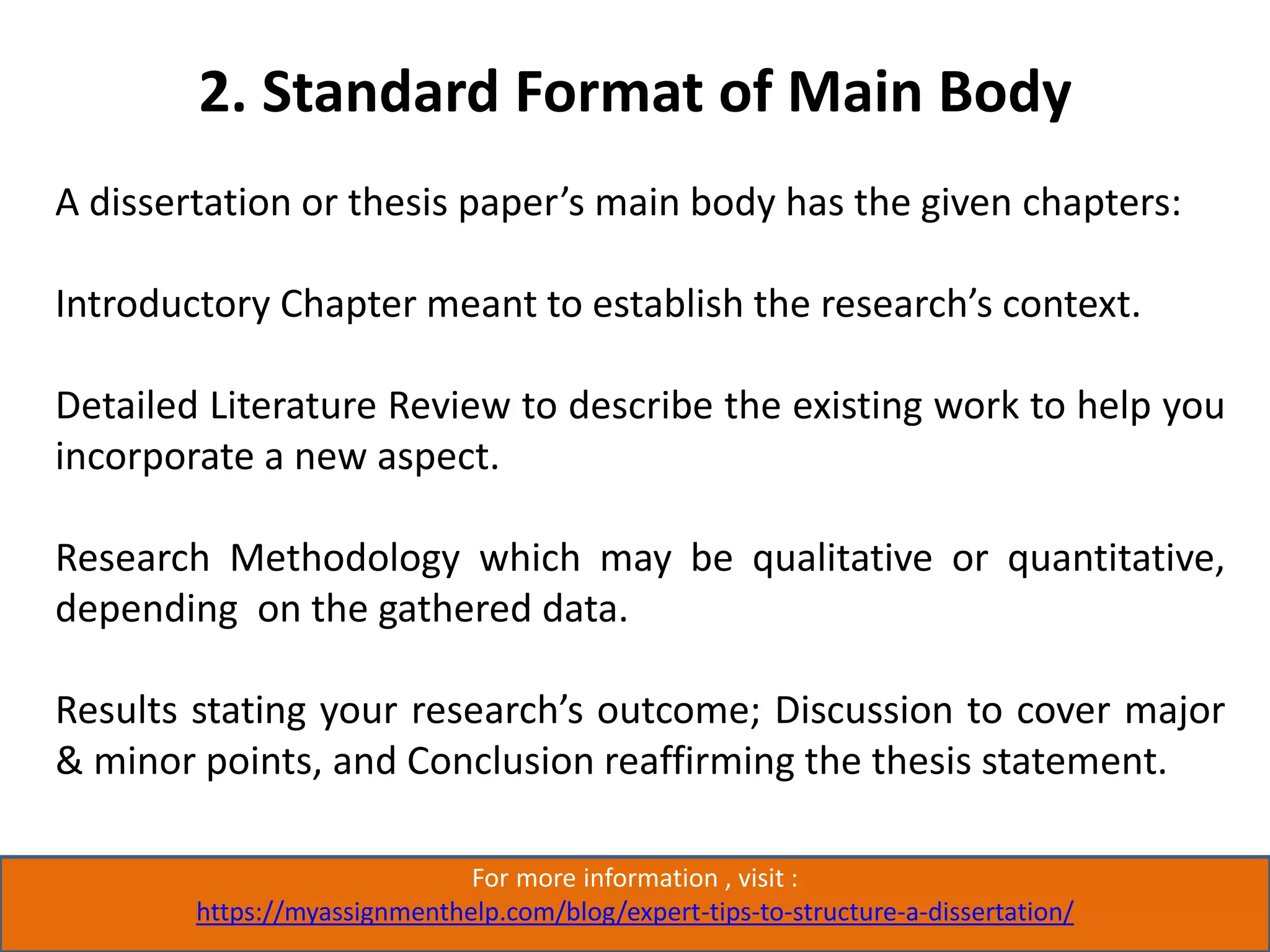 Expert Tips to Structure a Dissertation | PPTX