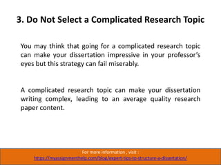 Expert Tips to Structure a Dissertation | PPT