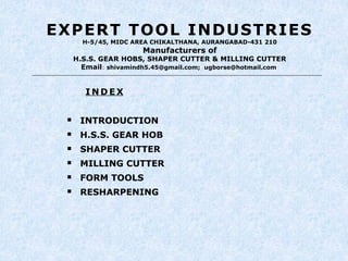 Expert tool industries presentation | PPT