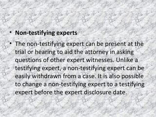 Expert Witness Testimony | PPT