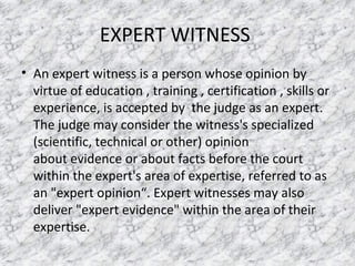 Expert Witness Testimony | PPT