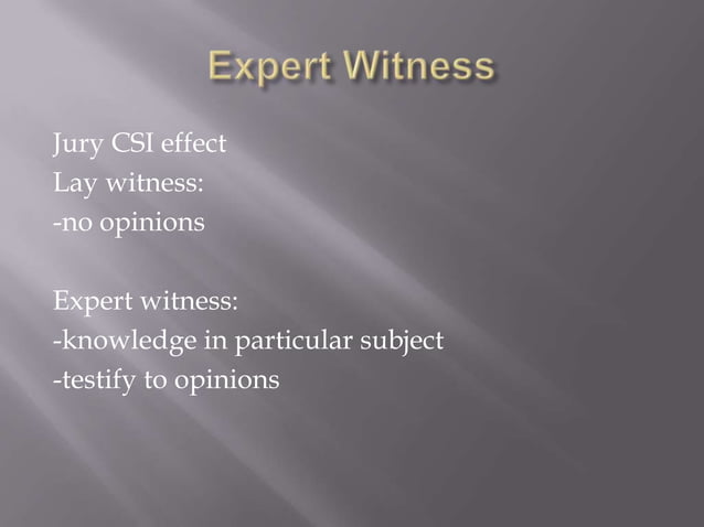 Expert Witness Testimony 2