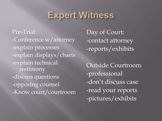Expert Witness Testimony 2 | PPT