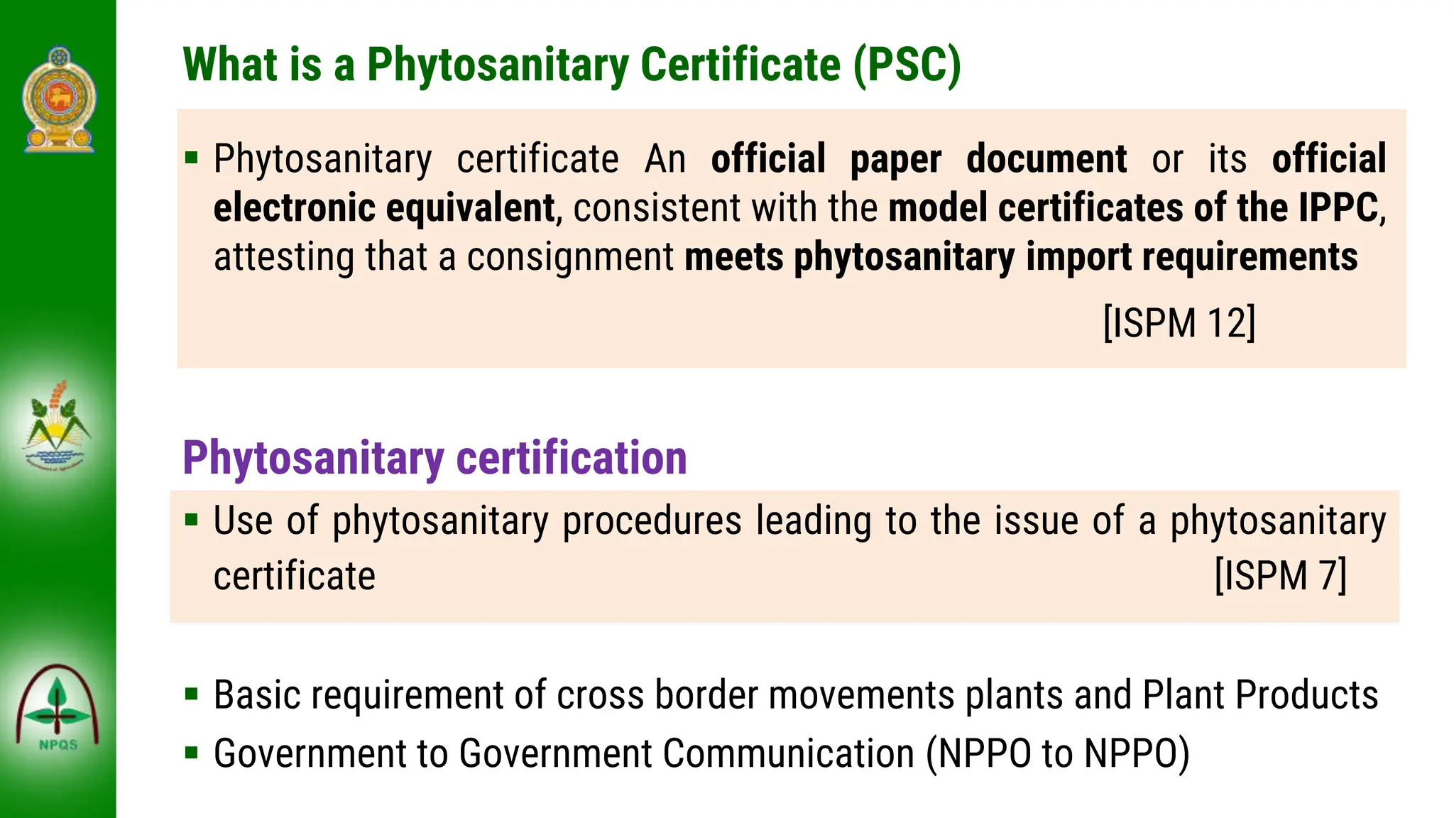 Phytosanitary Requirements for Exporting Agricultural Produces | PPT