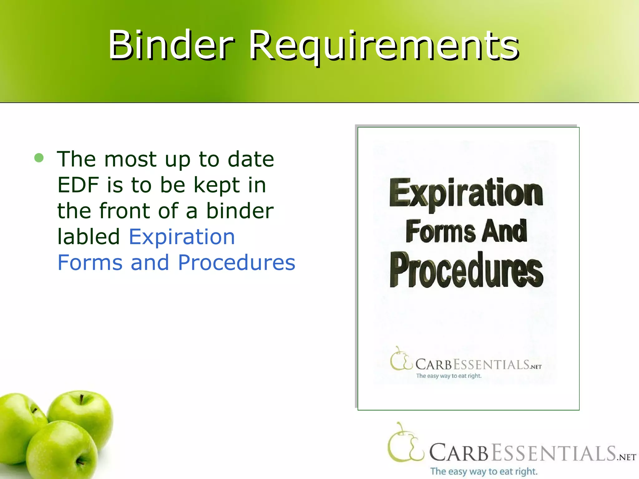 Expiration date form procedures | PPT