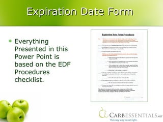 Expiration date form procedures | PPT