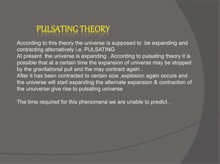 origin of universe & big bang theory | PPTX