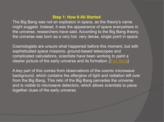 origin of universe & big bang theory | PPTX