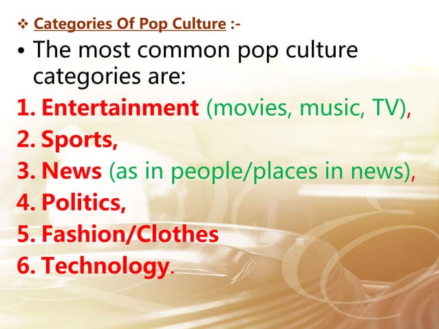 Explain Popular Culture | PPTX