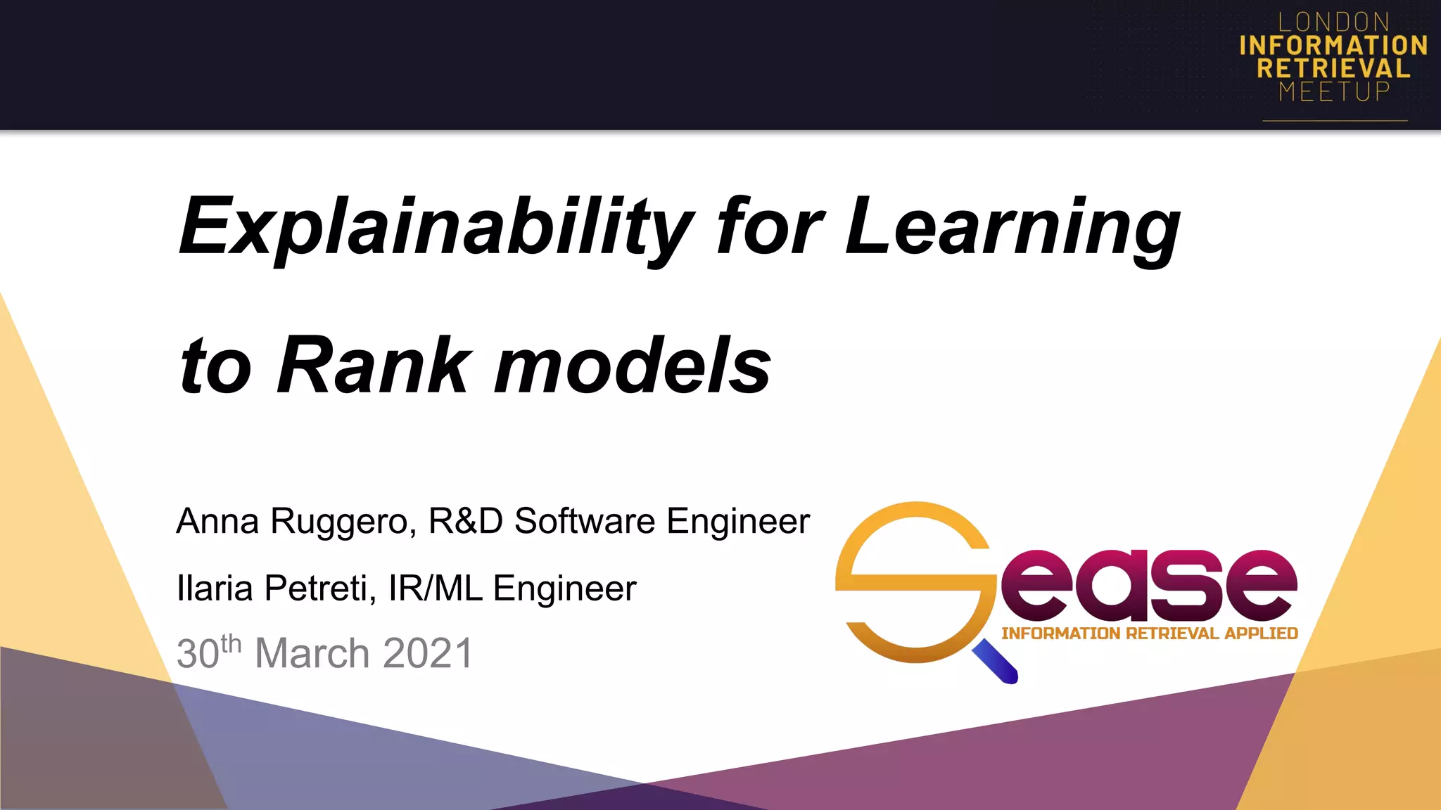 Explainability for Learning to Rank | PDF