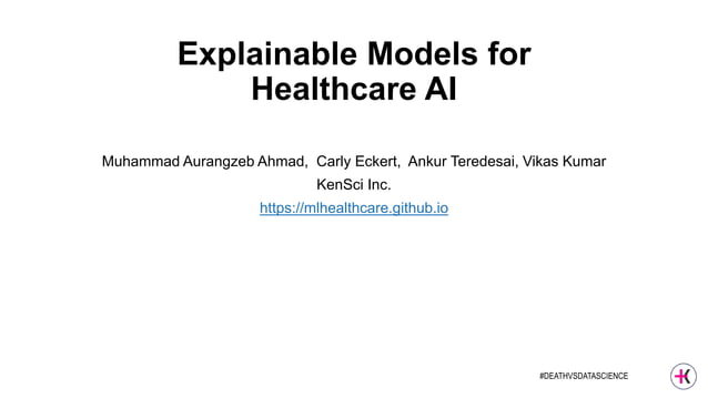 Explainable AI in Healthcare | PPTX