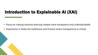 Explainable AI (XAI): Techniques and Applications for Transparent ...