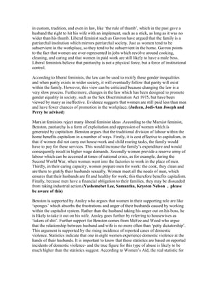 Explain and evaluate the contribution of feminists to an understanding ...