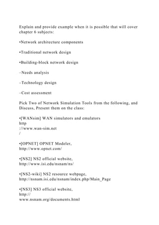 Explain and provide example when it is possible that will cover chap.docx