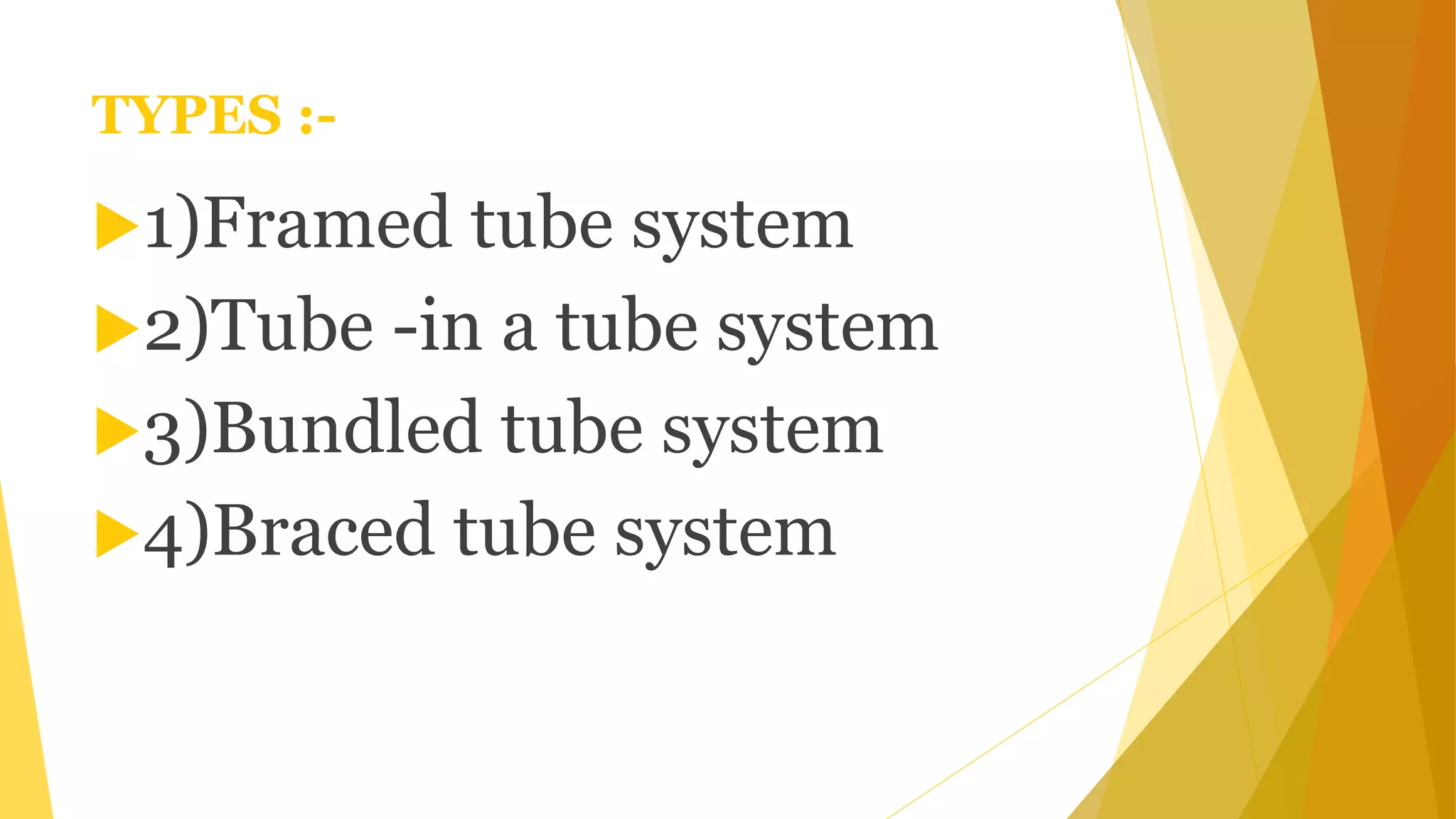 Explain any tube system and structural configuration of a building ...