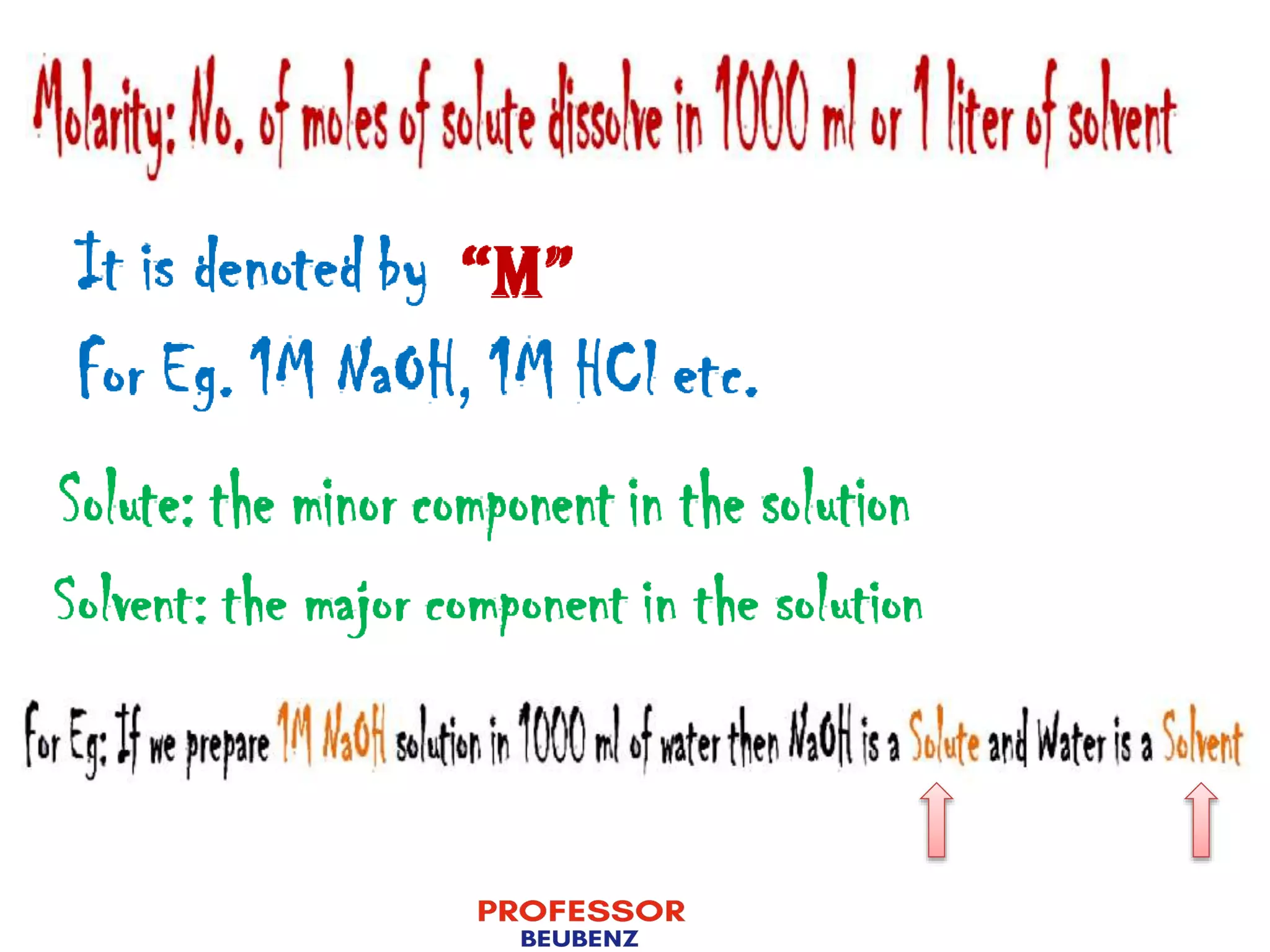 Molarity and How to Prepare Molar Solutions...? | PPT