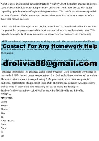 Explain briefly about the major enhancements in ARM processor archite.pdf