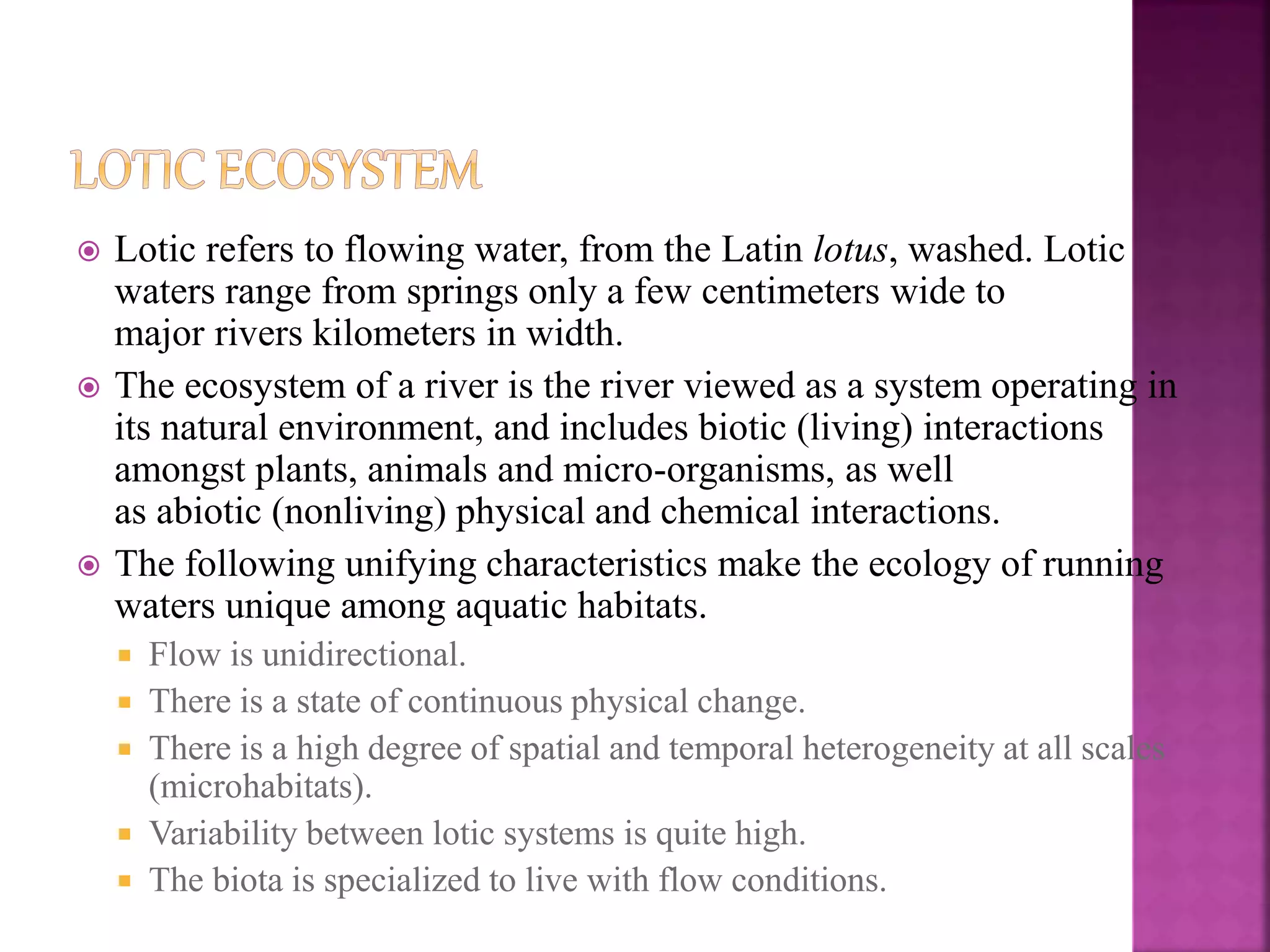 freshwater habitat with ecological classification of freshwater animals ...