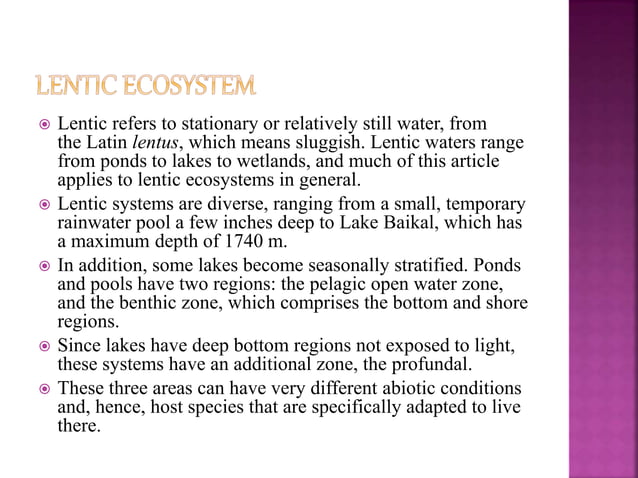freshwater habitat with ecological classification of freshwater animals ...