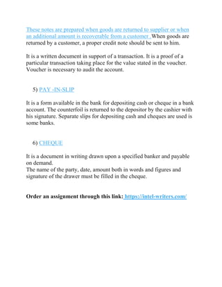 Explain briefly various source documents 19.docx