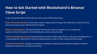 Explained about Binance clone script - Overview by BlockchainX | PPT