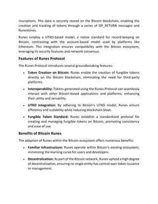 Fungible Tokens on Bitcoin: Runes Protocol | PDF