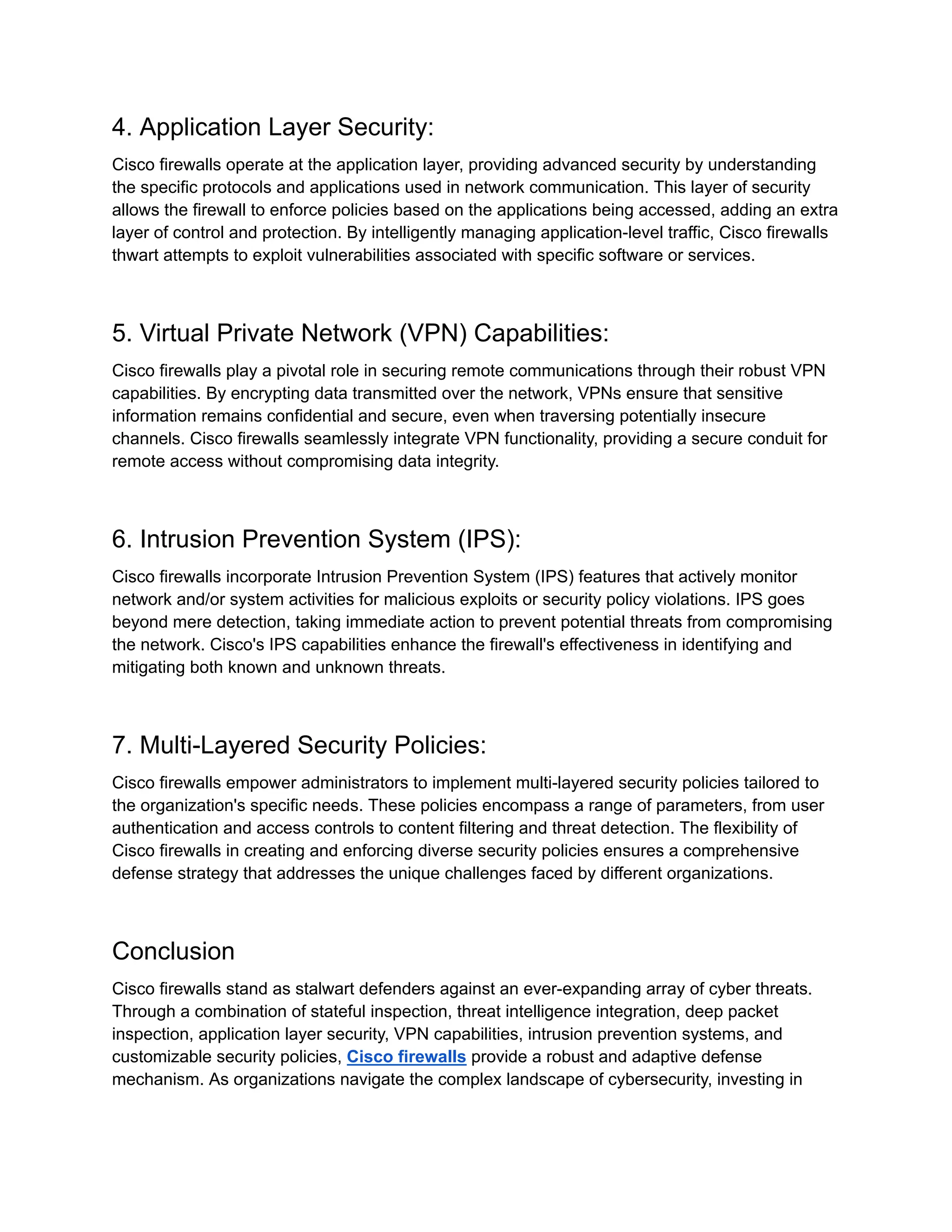 Explain how Cisco firewalls effectively safeguard against these threats.pdf | Information and ...