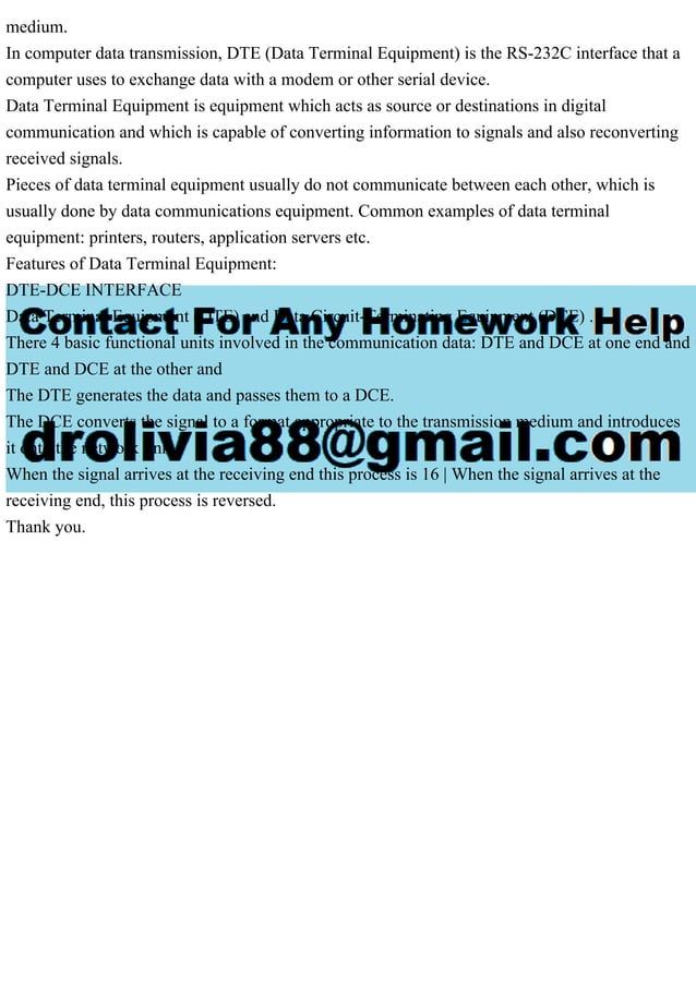 Explain in detail the DTE-DCE TransmissionSolutionData commun.pdf